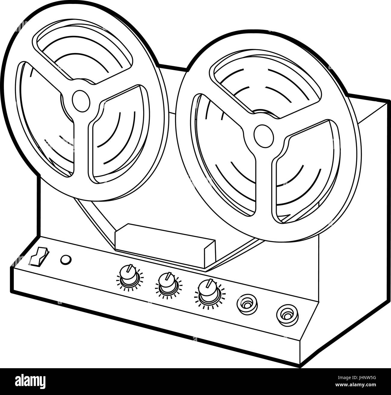 Retro recorder icon, outline style Stock Vector Image & Art - Alamy