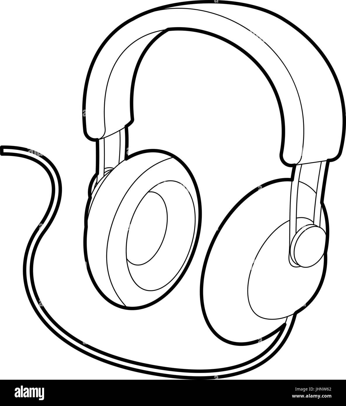 Headset icon, outline style Stock Vector Image & Art - Alamy