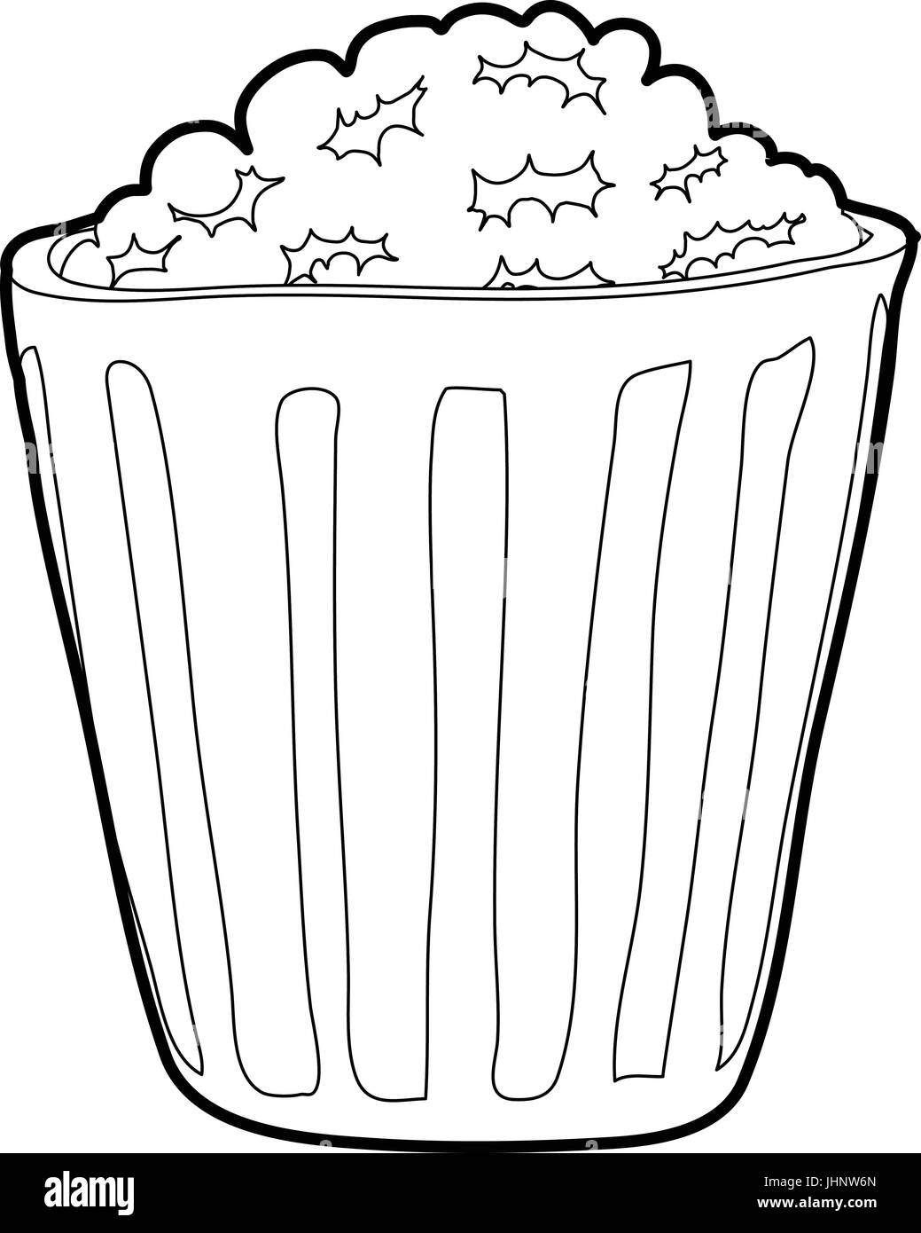 Popcorn icon, outline style Stock Vector Image & Art - Alamy