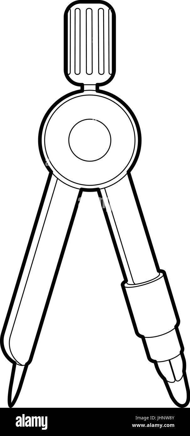 Compass icon, outline style Stock Vector Image & Art - Alamy