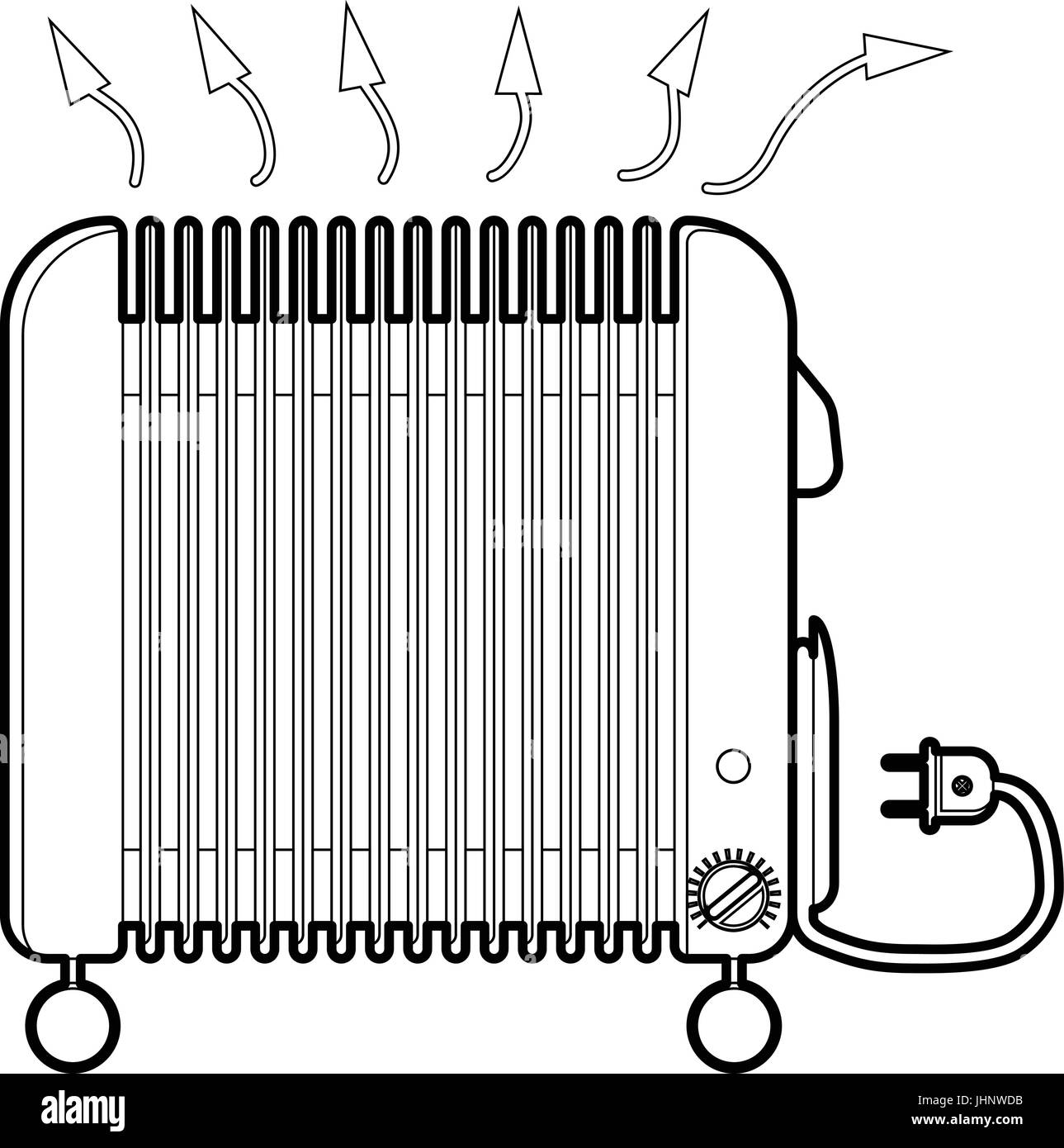 Heater icon, outline style Stock Vector Image & Art - Alamy