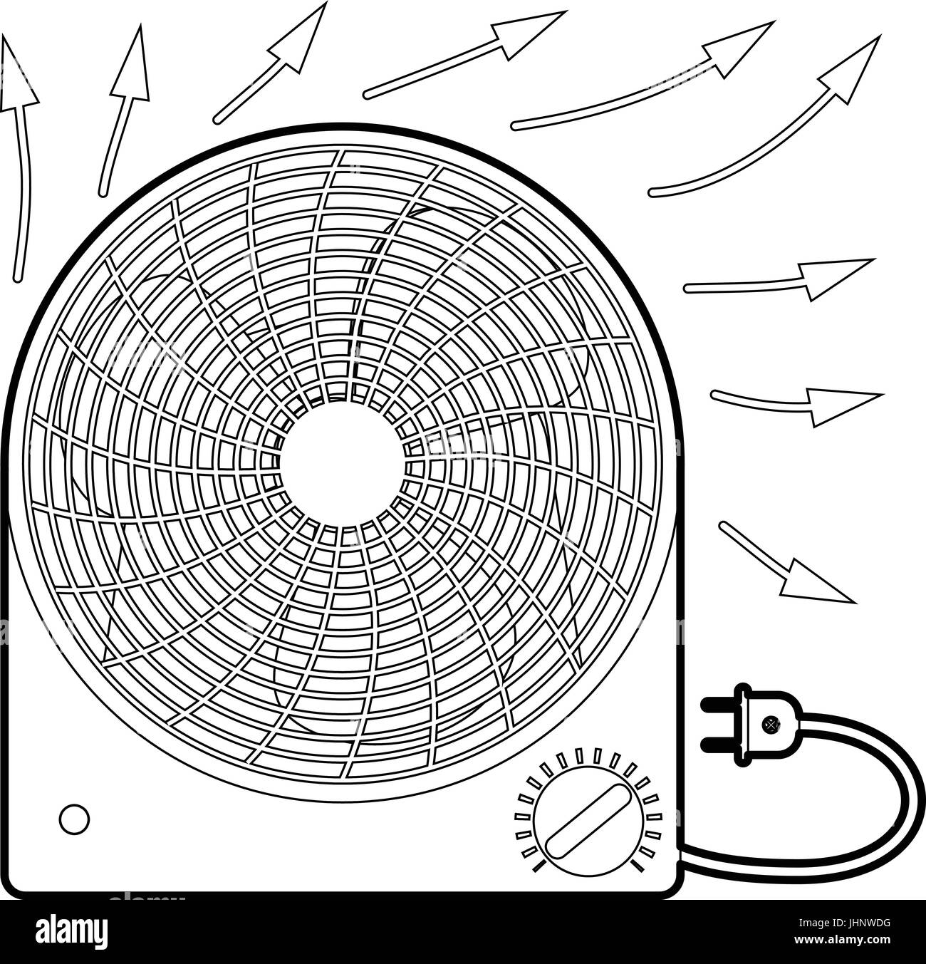 Fan heater icon, outline style Stock Vector Image & Art - Alamy