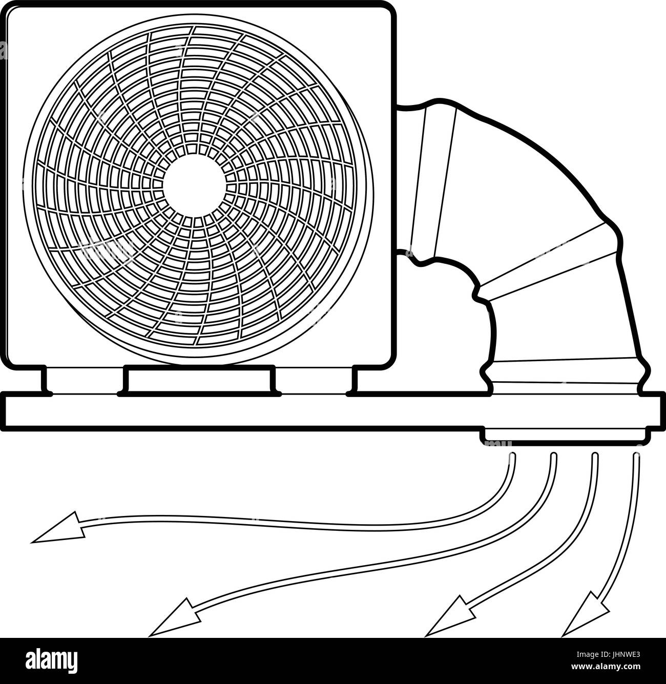 System fan and pipe icon, outline style Stock Vector Image & Art - Alamy