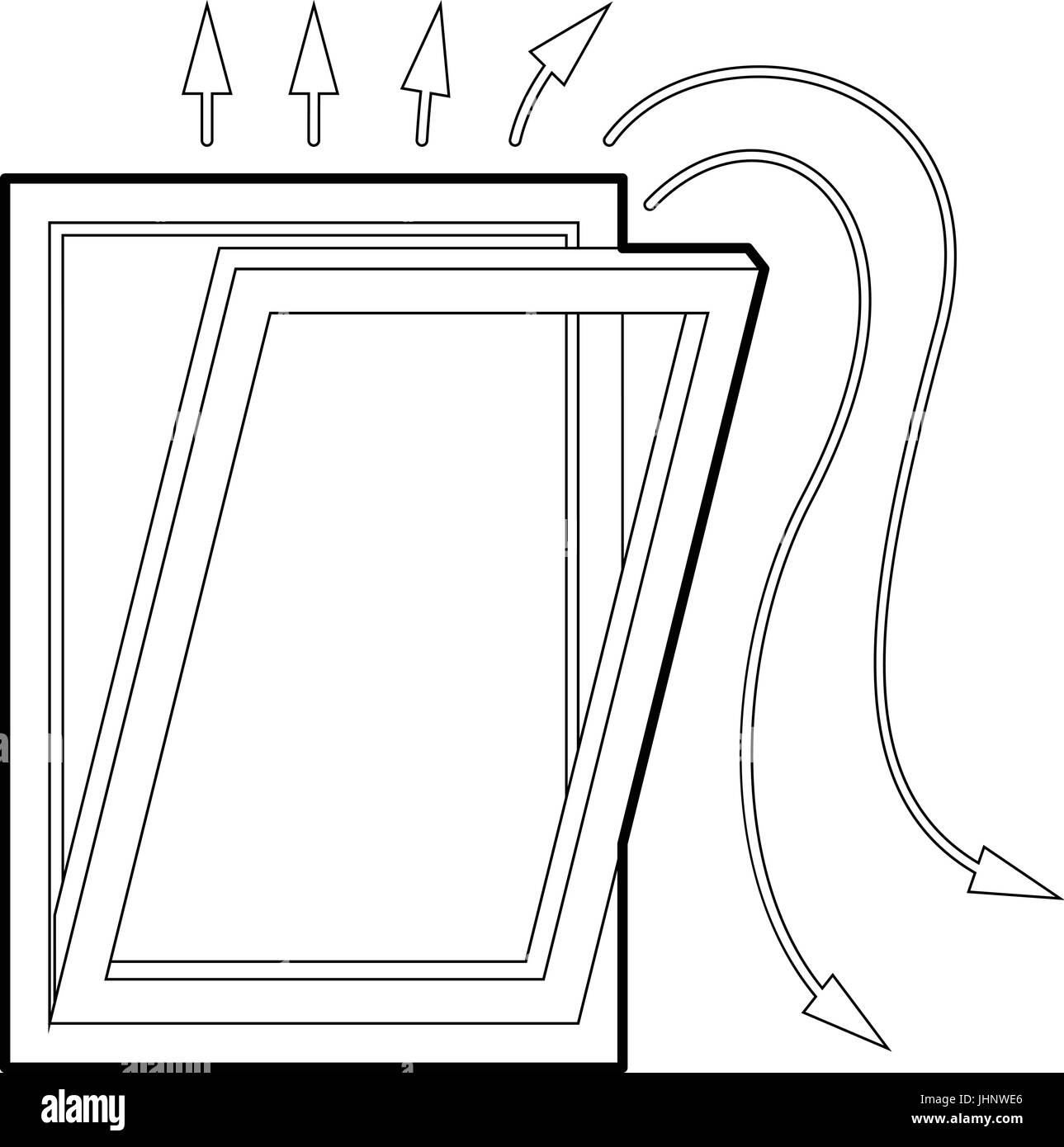 Window ventilation icon, outline style Stock Vector Image & Art - Alamy