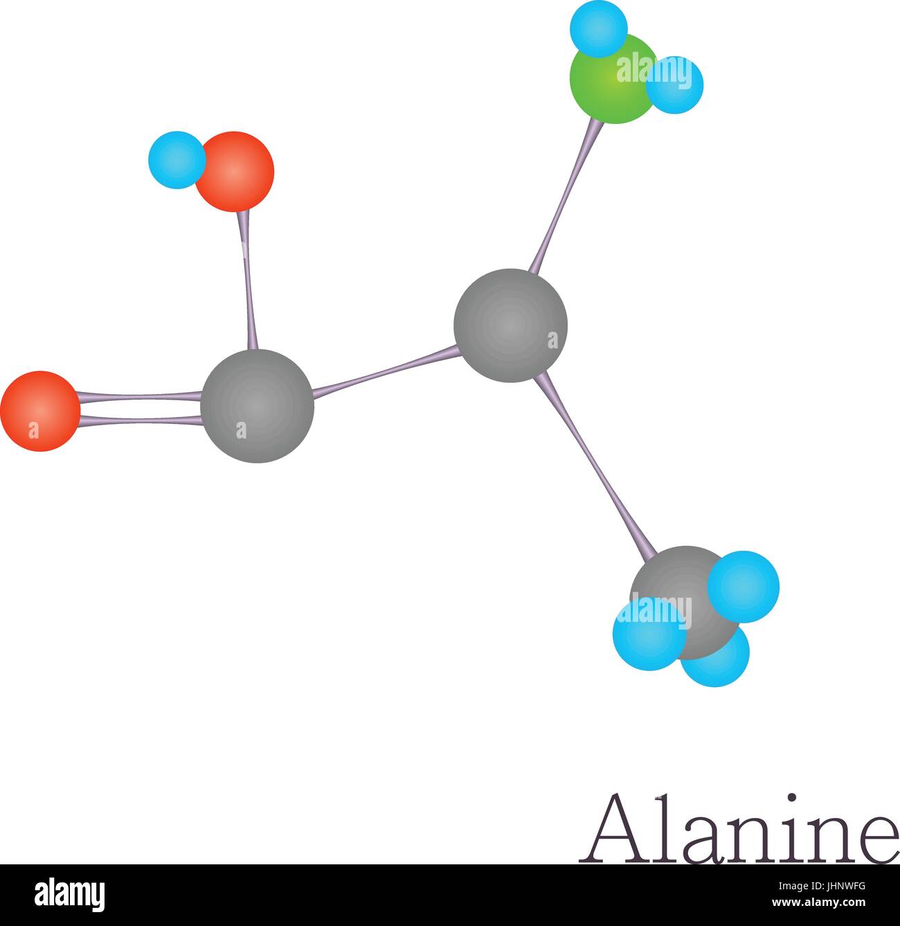 Alanine 3D molecule chemical science Stock Vector Image & Art - Alamy