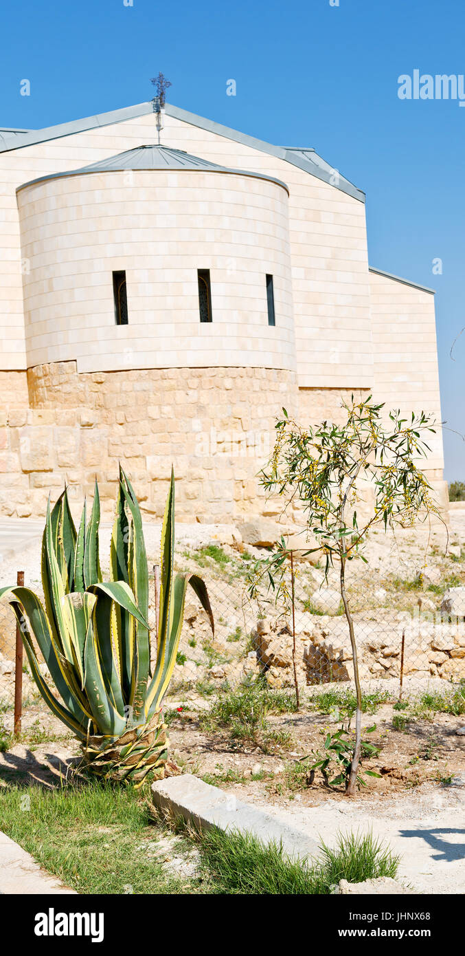 in the antique monastery religion site of mount nebo in jordan Stock ...