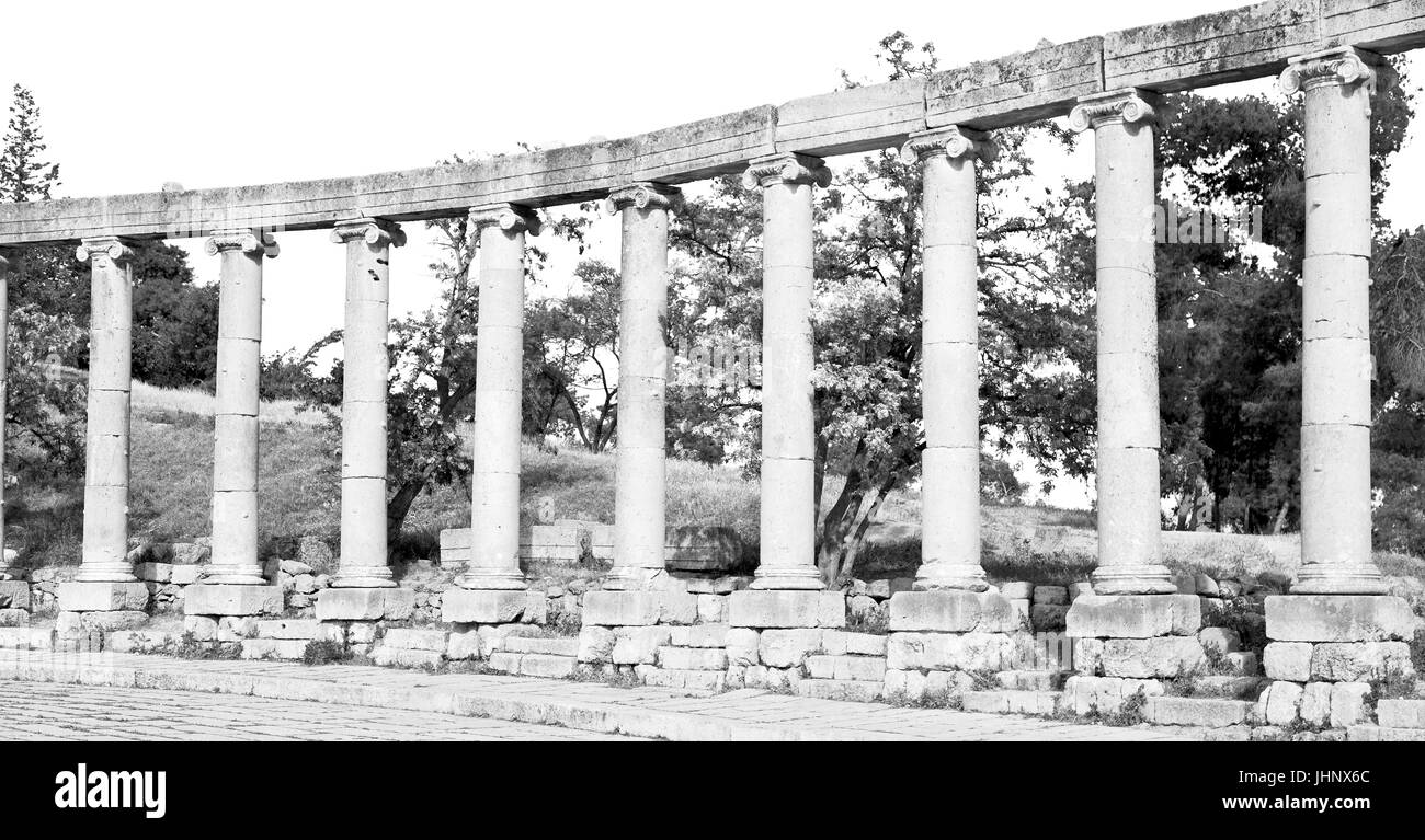 in jerash jordan the antique archeological site classical heritage for ...