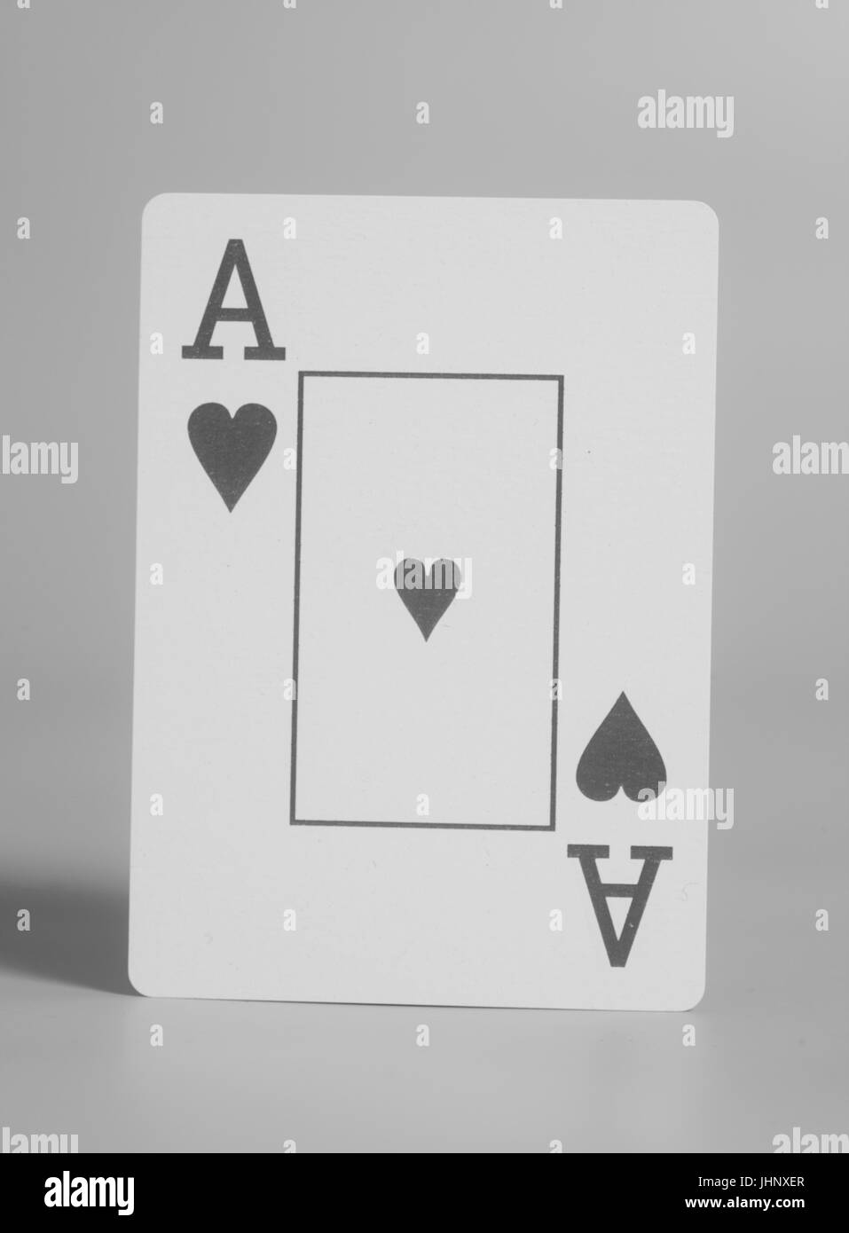 Single playing card ace Black and White Stock Photos & Images - Alamy