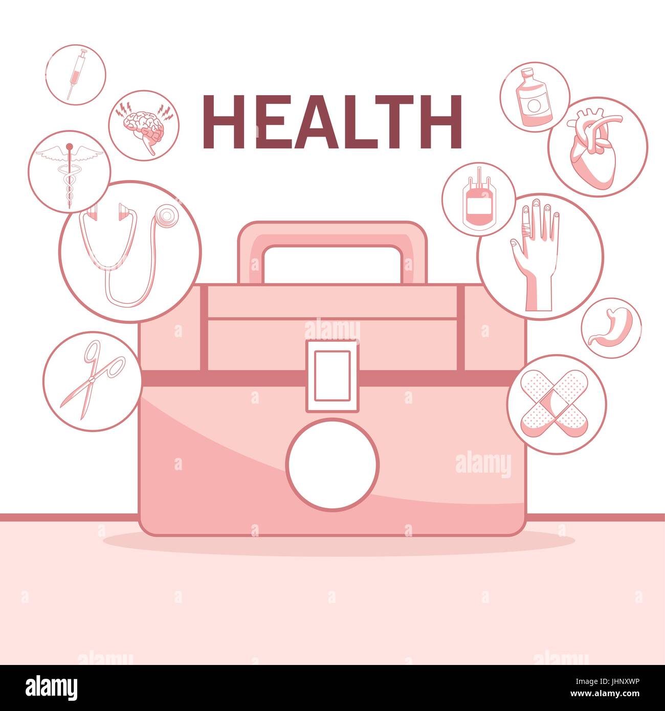 white background with red color sections of silhouette closeup first ...