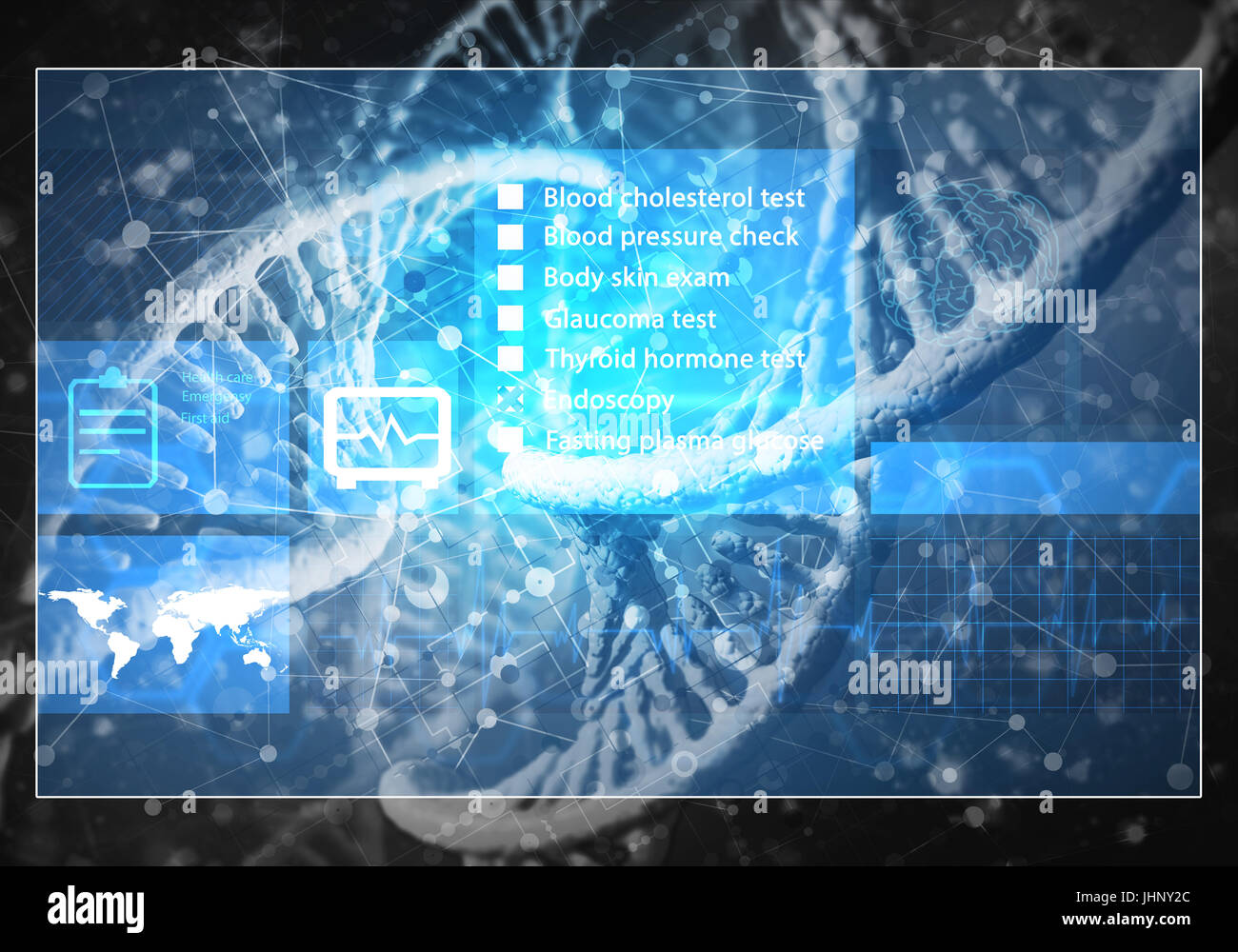 Medicine user interface Stock Photo - Alamy