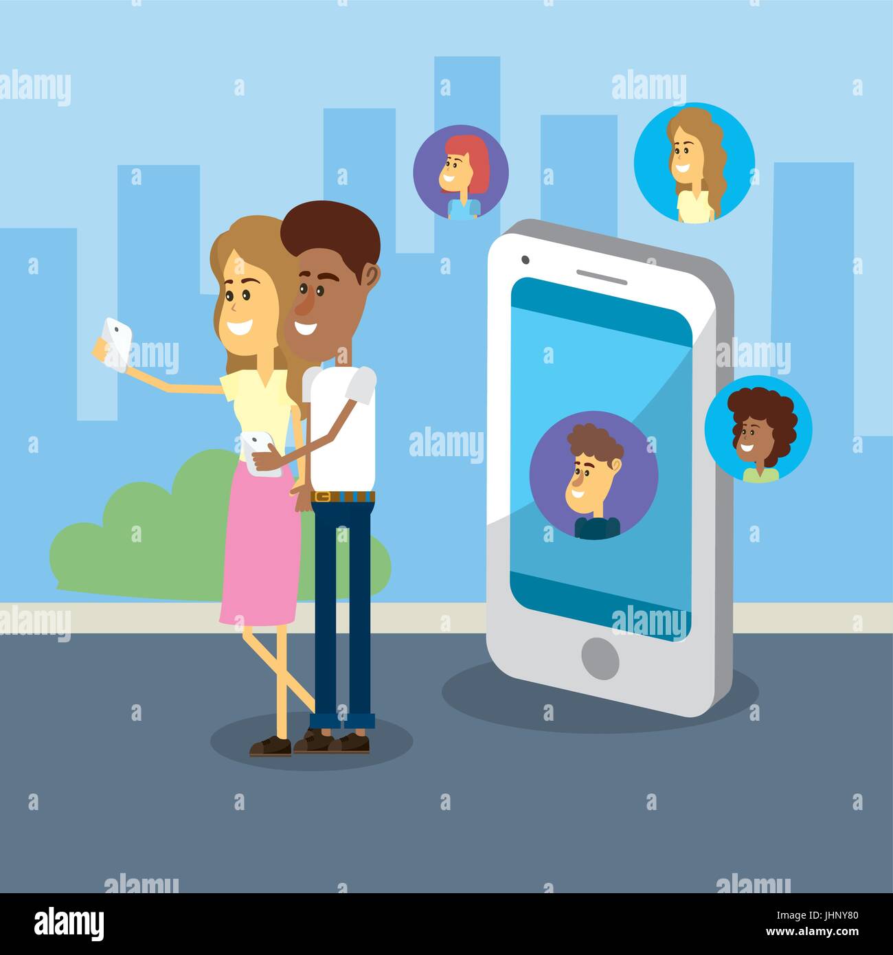social comunication to people media connection Stock Vector Image & Art ...