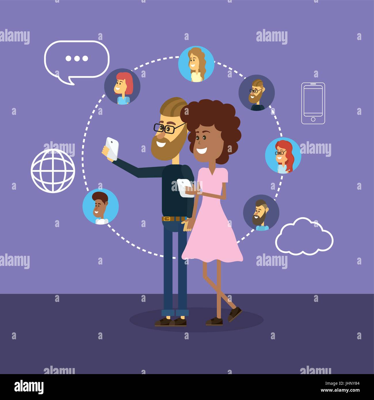 social comunication to people media connection Stock Vector Image & Art ...