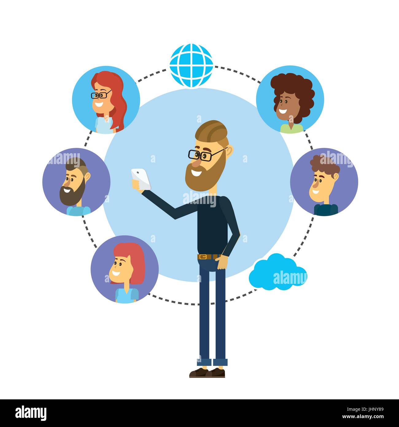 Portrait global Stock Vector Images - Alamy