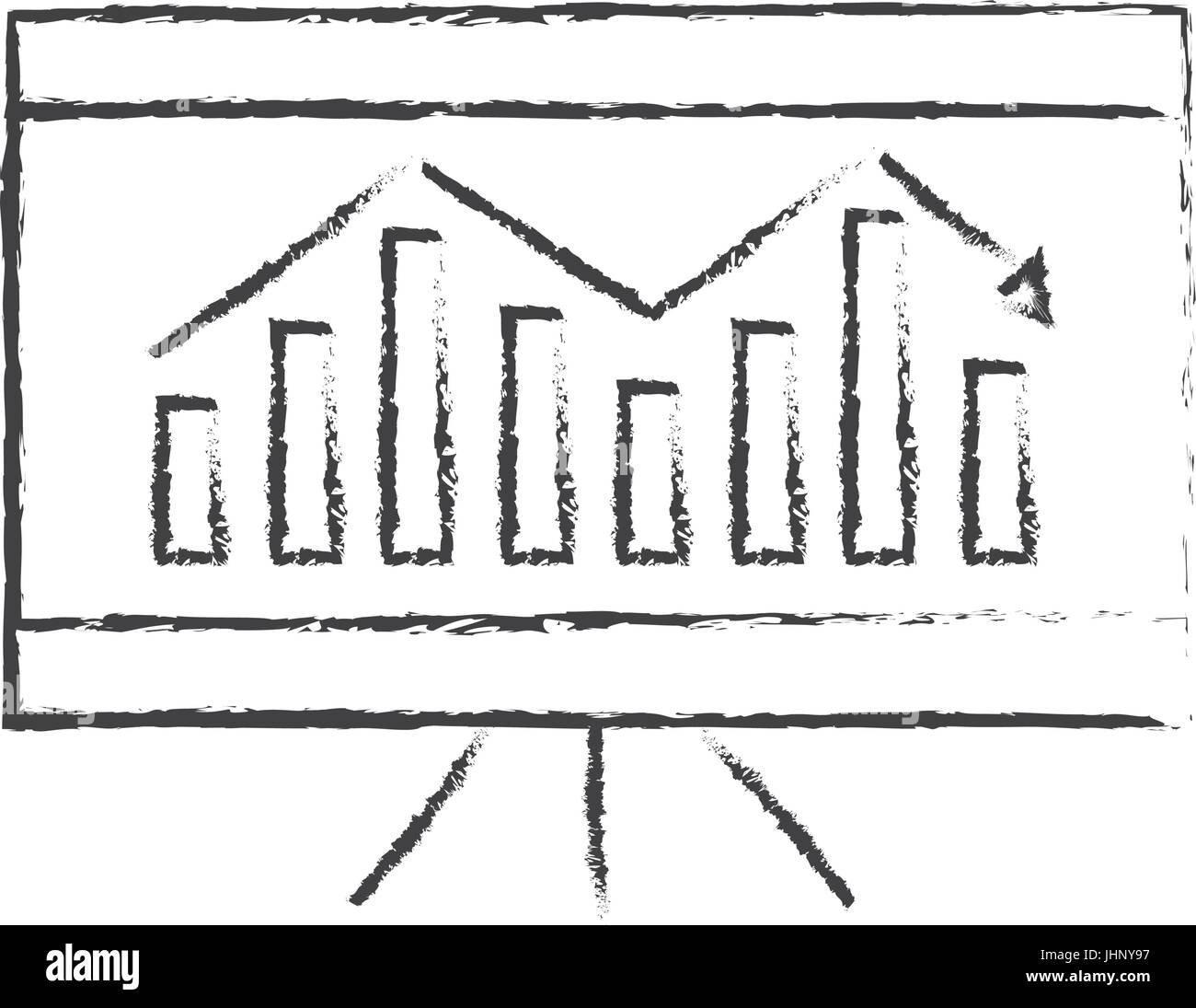 figure business statistic graph with documents information Stock Vector ...