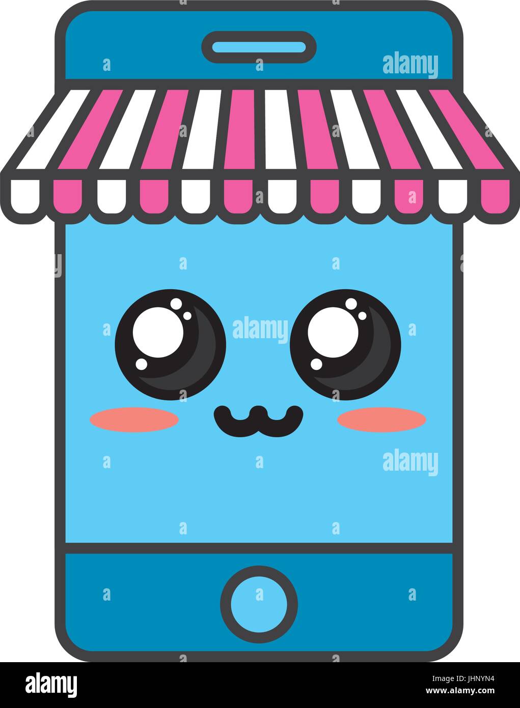 kawaii cute funny smartphone technology Stock Vector Image & Art - Alamy