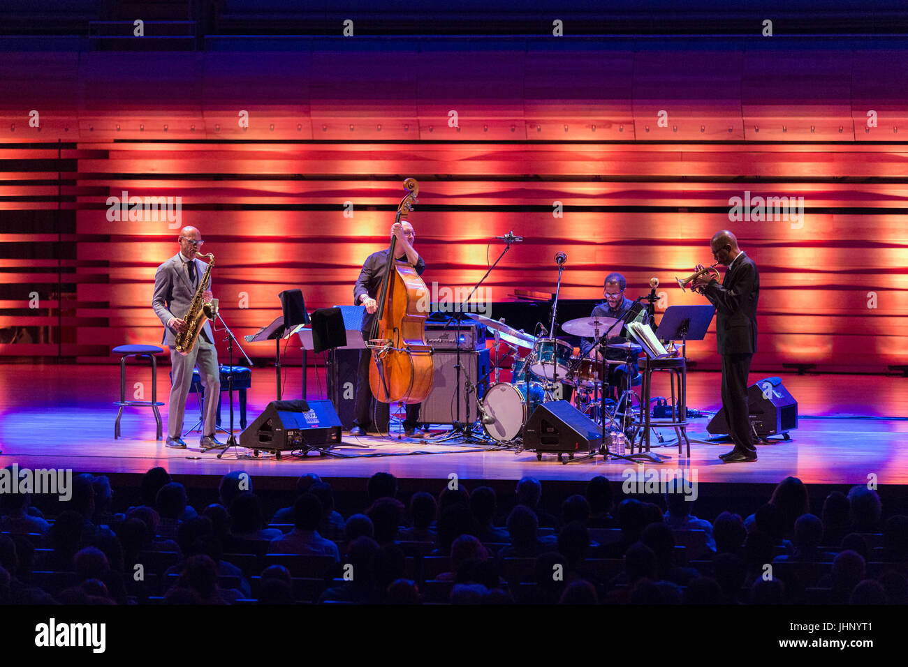 Montreal Jazz Festival with Joshua Redman group playing jazz music ...