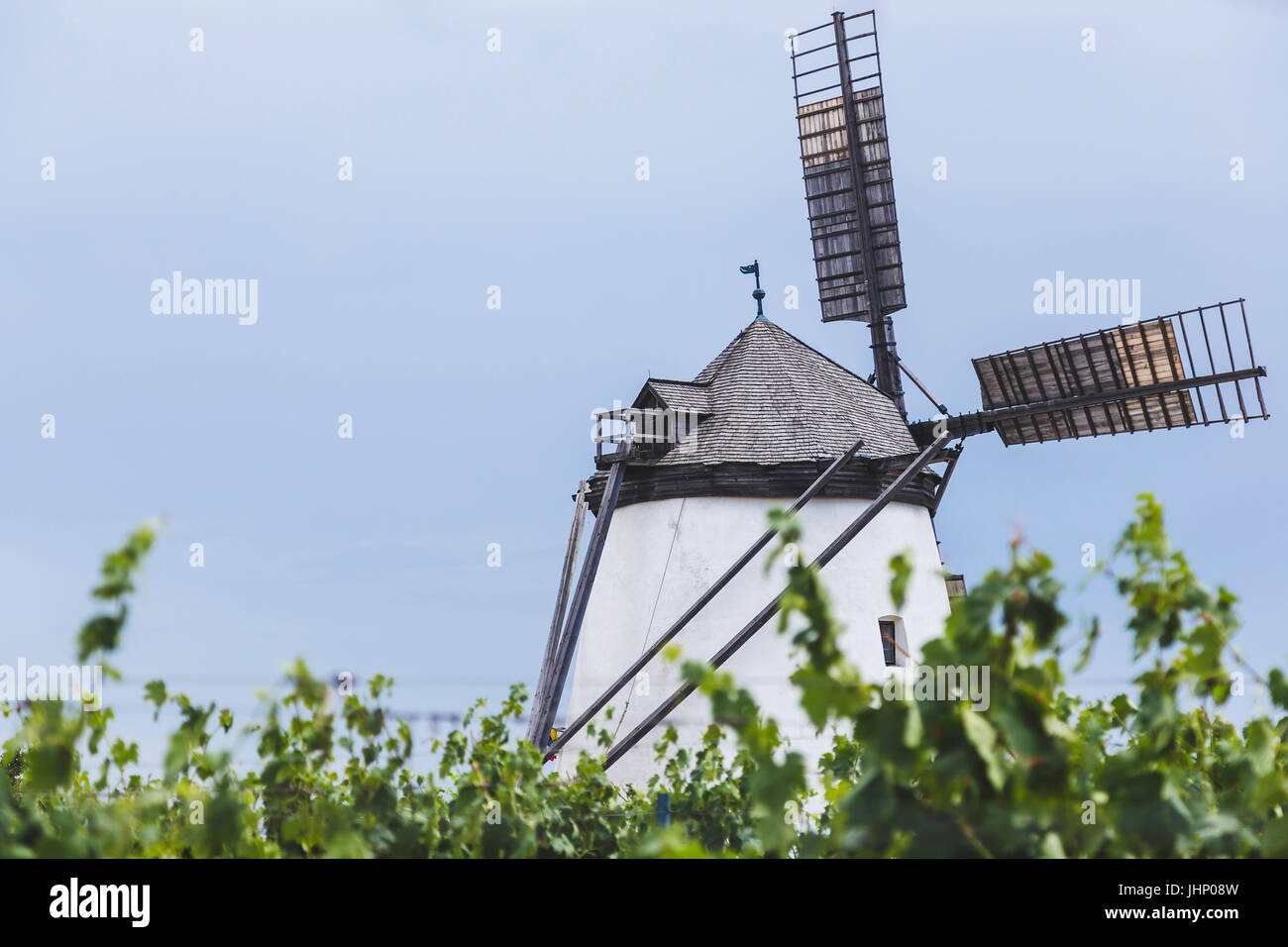 Austrias last fully functionall windmill in the vineyards Stock Photo ...