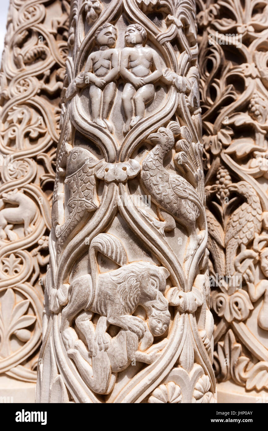 Arches are supported by twisted columns hi-res stock photography and ...