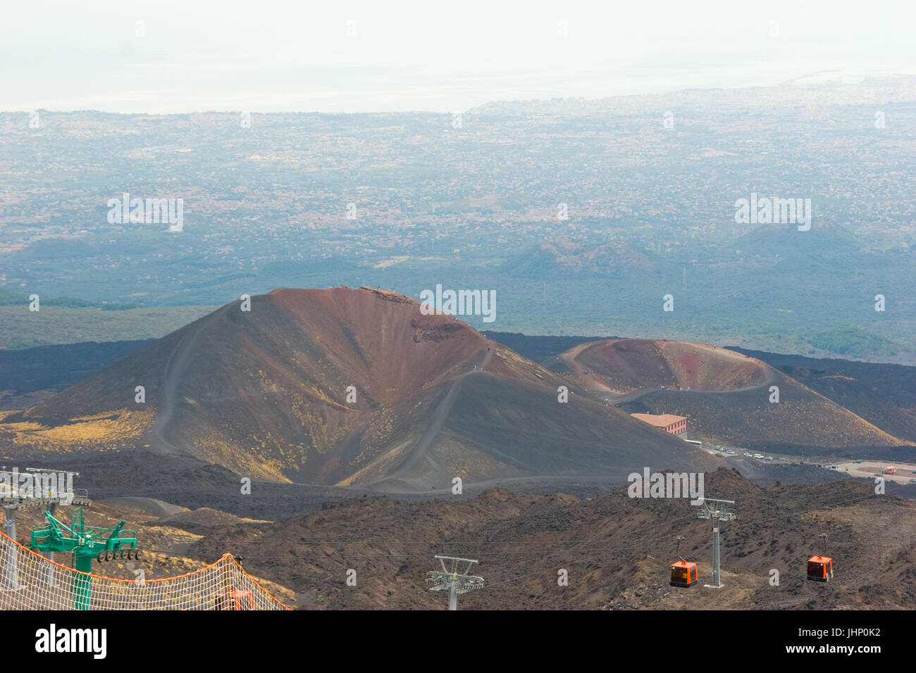 Sicily, Italy, Italia, Volcan Ethna, with lava fields from eruption and ...