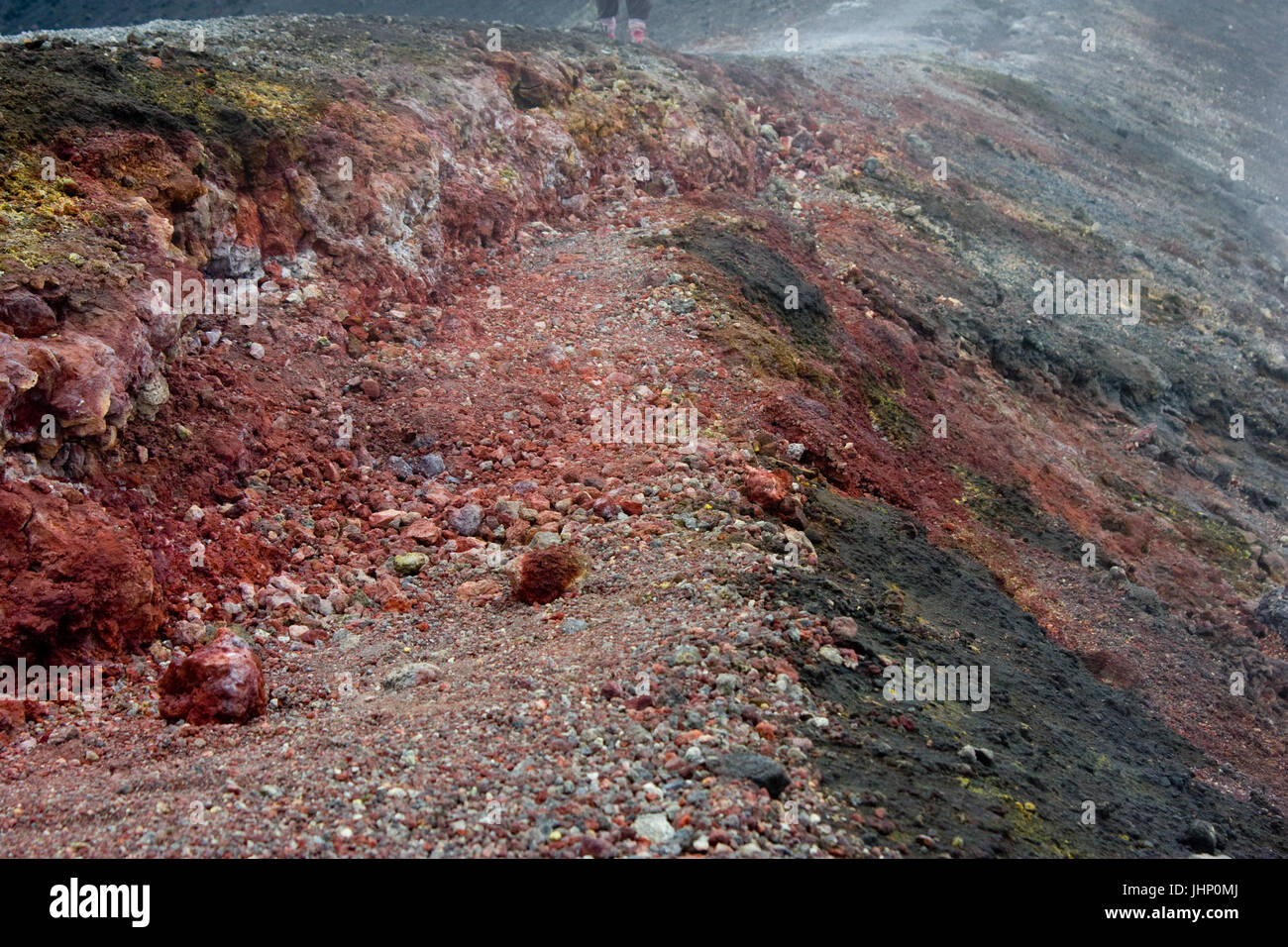 Sicily, Italy, Italia, Volcan Ethna, with lava fields from eruption and ...