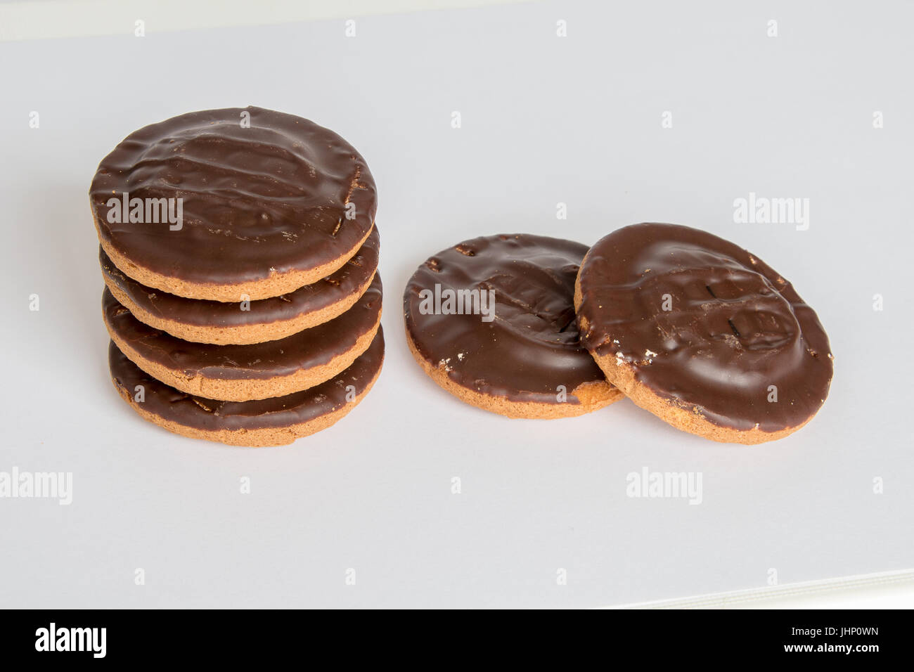 Jaffa Cakes biscuits isolated on white background Stock Photo - Alamy