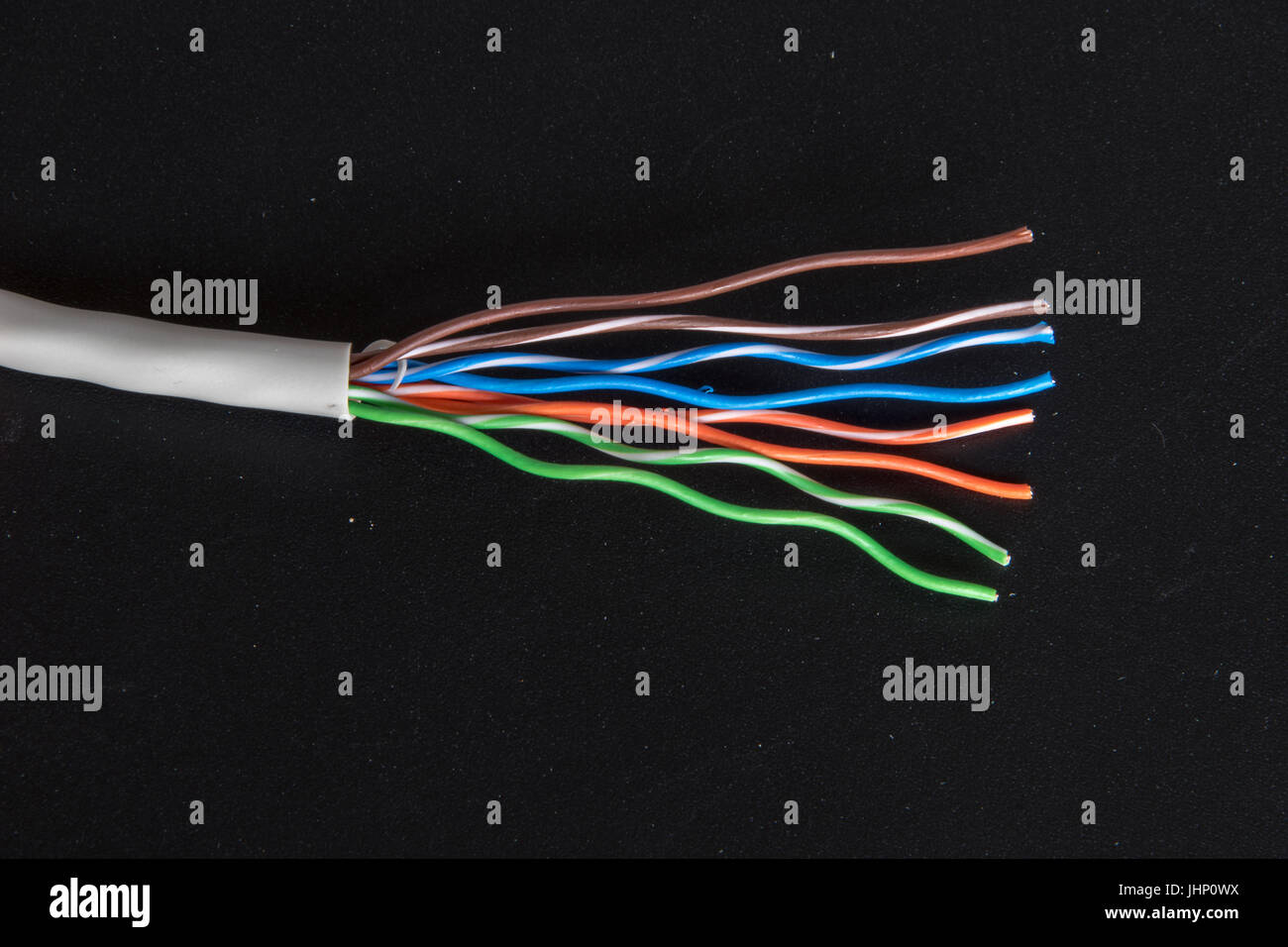 Ethernet cable with all the pairs untwisted Stock Photo - Alamy