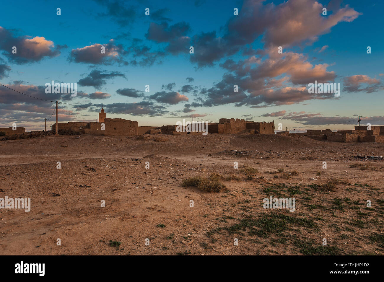 The village of Merzouga in eastern Morocco Stock Photo - Alamy