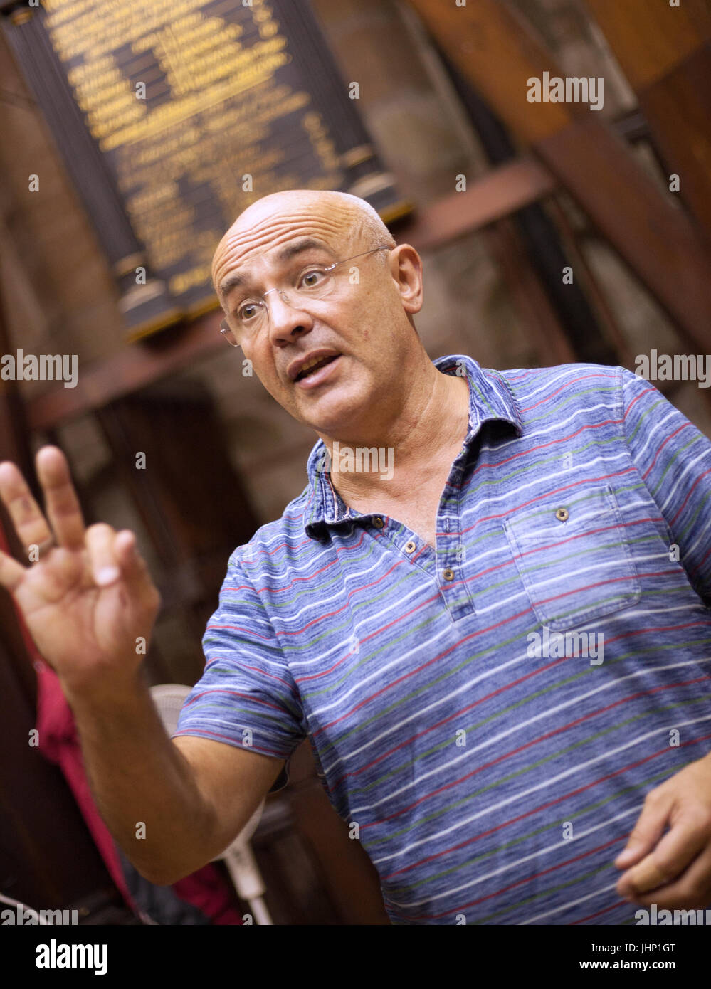 59-year-old Mark Reagan pictured in 2016 in Worcester Catherdal bell ...