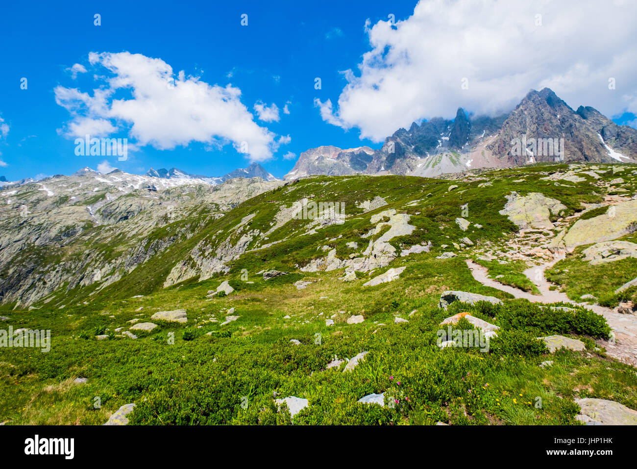 Panorama of Aiguilles rouges, Chamonix, France Stock Photo - Alamy