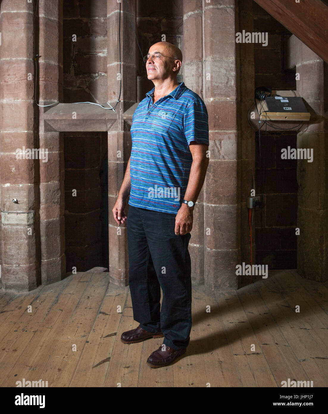 59-year-old Mark Reagan pictured in 2016 in Worcester Catherdal bell ...