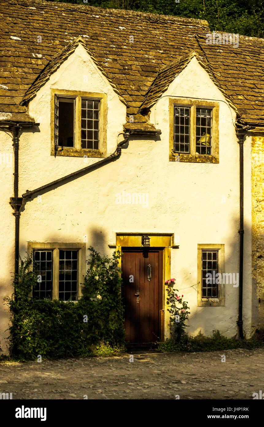 stylish entrance to a residential building, an interesting facade of ...