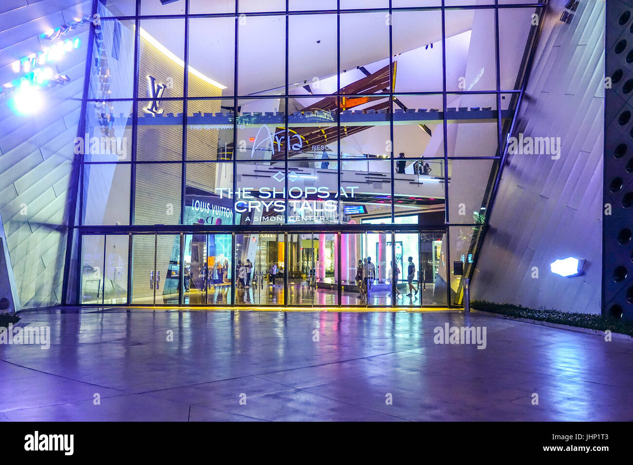Entrance of Crystals Shopping Center in Las Vegas - LAS VEGAS / NEVADA ...