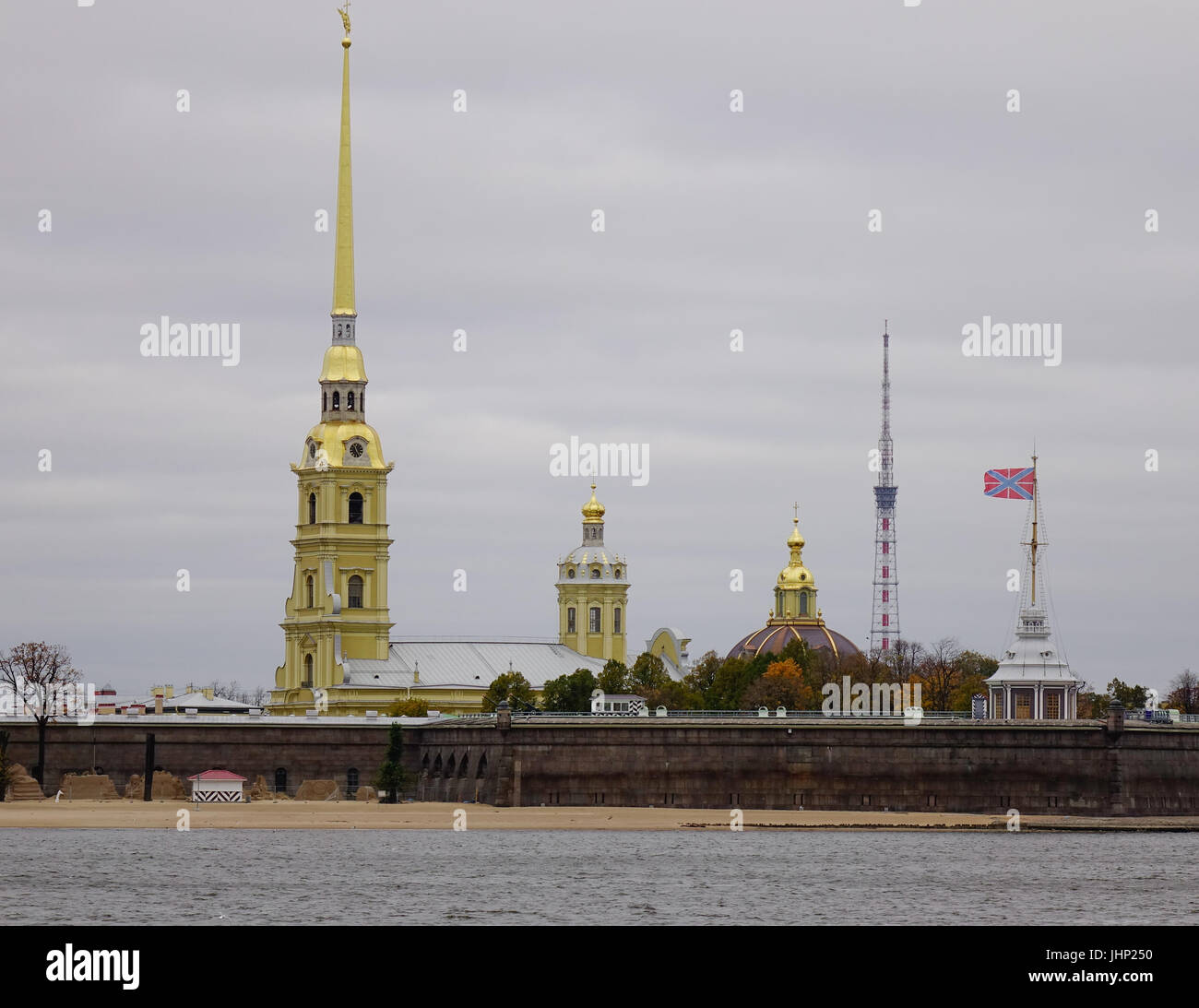 Saint Petersburg, Russia - Oct 10, 2016. View of the Peter and Paul Fortress, located at the ...