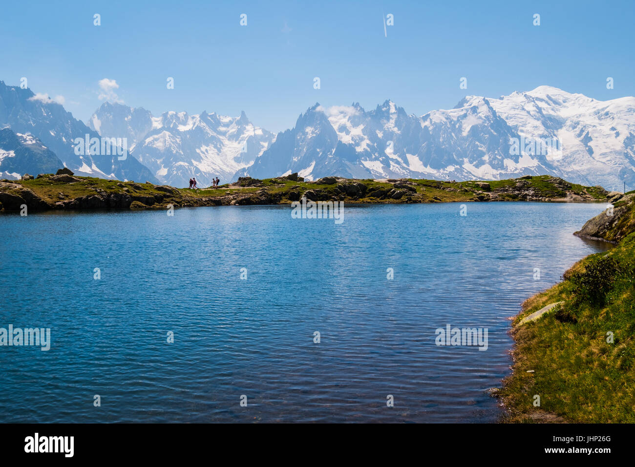 Mont Blanc with Cheserys lake, Chamonix, France Stock Photo - Alamy