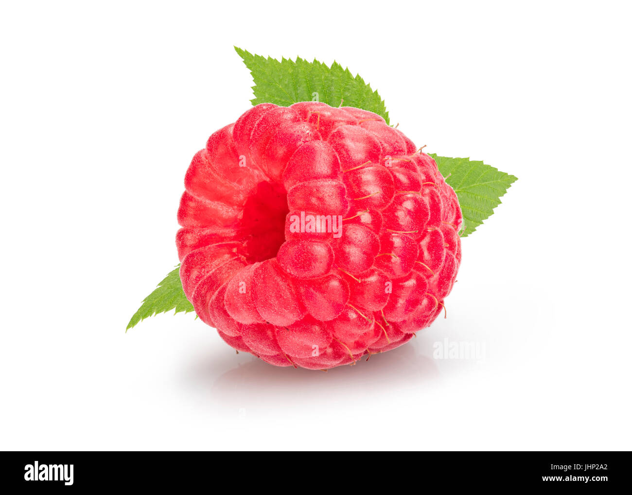 Fresh Red Raspberry Isolated on White Background with Clipping Path in ...