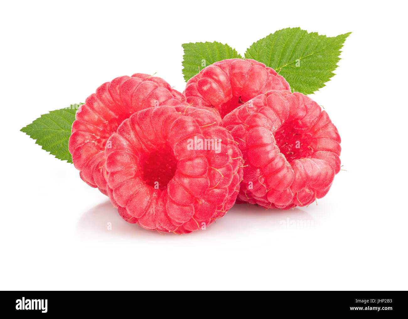 Fresh Red Raspberry Isolated on White Background with Clipping Path in ...