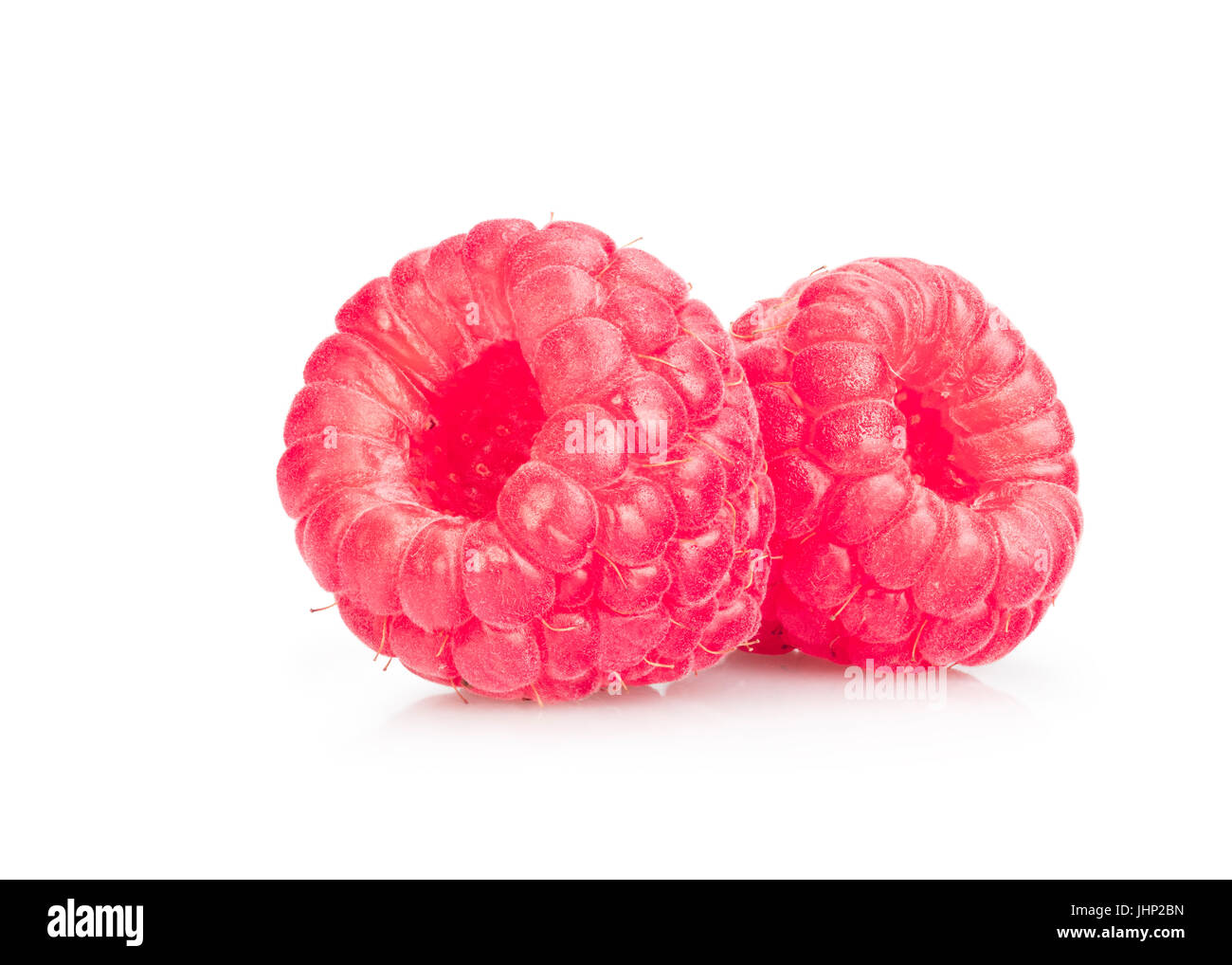 Fresh Red Raspberry Isolated on White Background with Clipping Path in ...