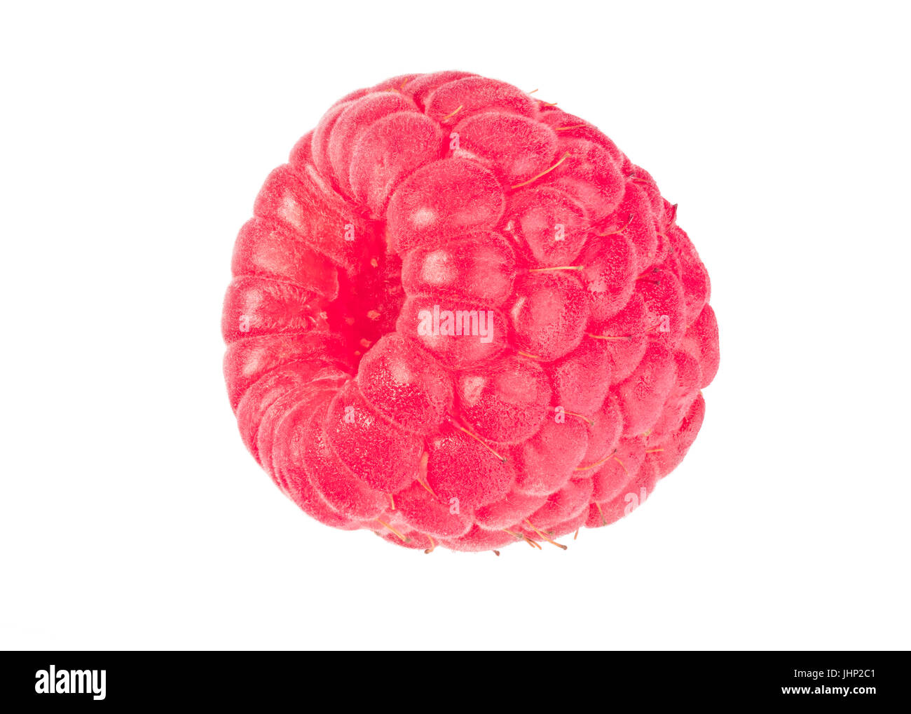 Fresh Red Raspberry Isolated on White Background with Clipping Path in ...