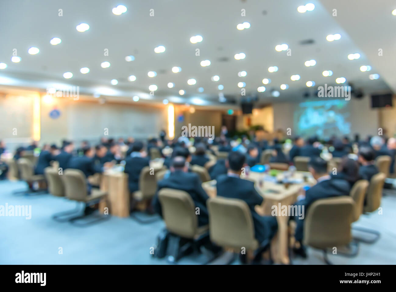 Blur of business Conference and Presentation in the conference hall ...