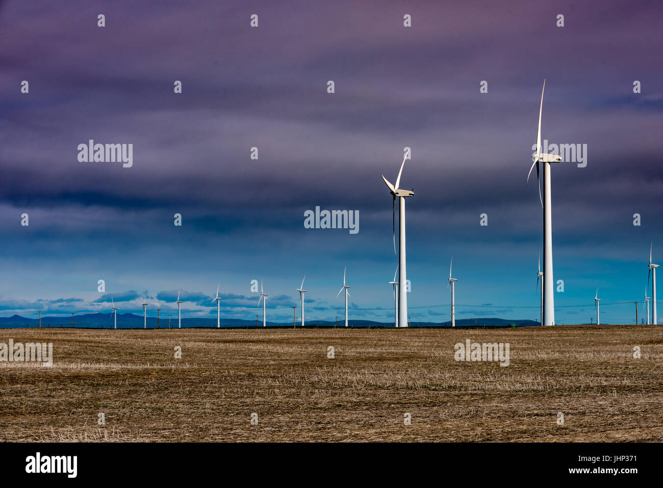 Electrical power generting windmills in the prairies and foothills of ...