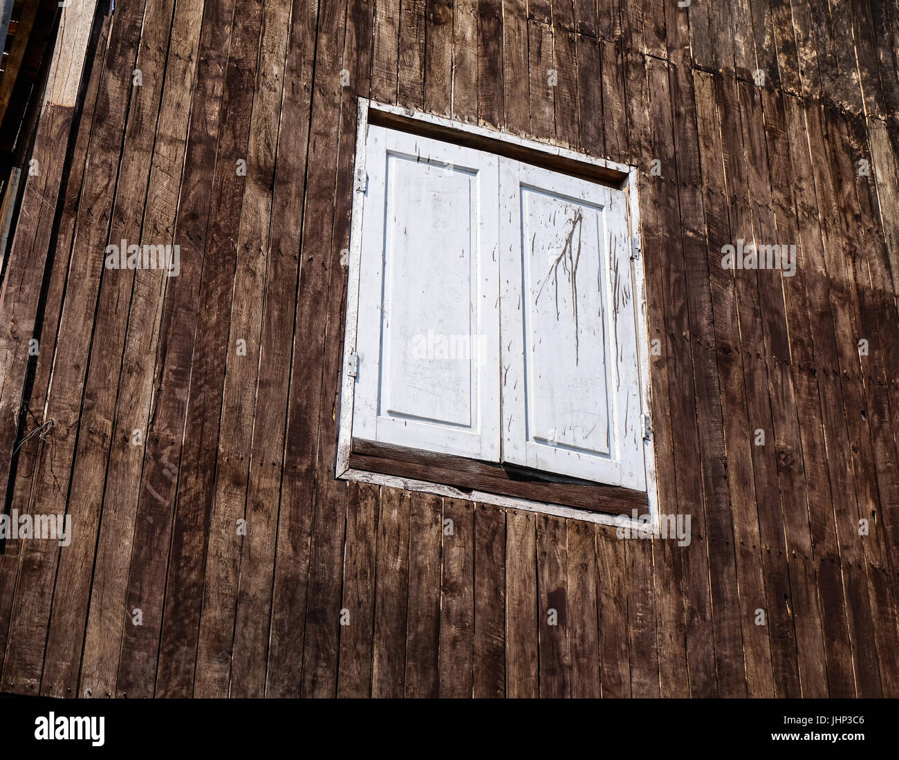 Old wooden window in the traditional house in southern Vietnam Stock ...