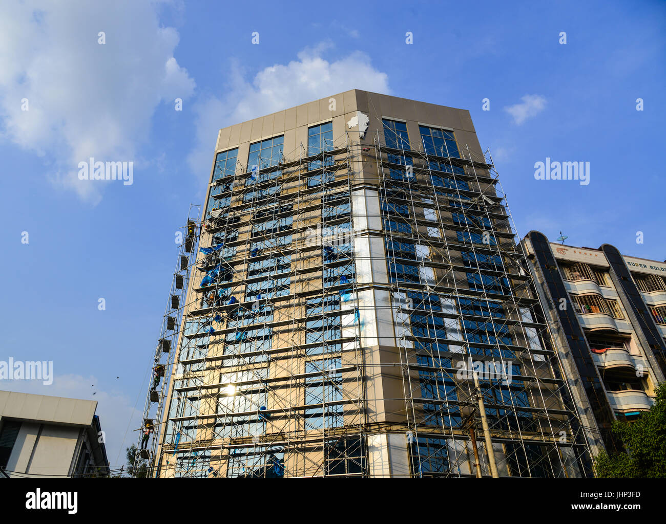 Yangon, Myanmar - Feb 1, 2017. A modern building in Yangon, Myanmar ...