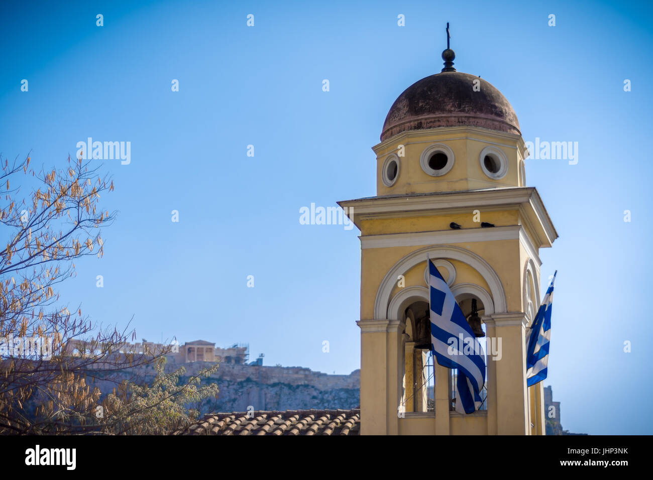 Greek flag parthenon hi-res stock photography and images - Alamy