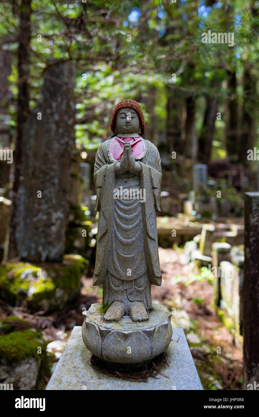 Gravestones and statues on Okunoin cemetery, Koyasan, Japan, Asia Stock ...