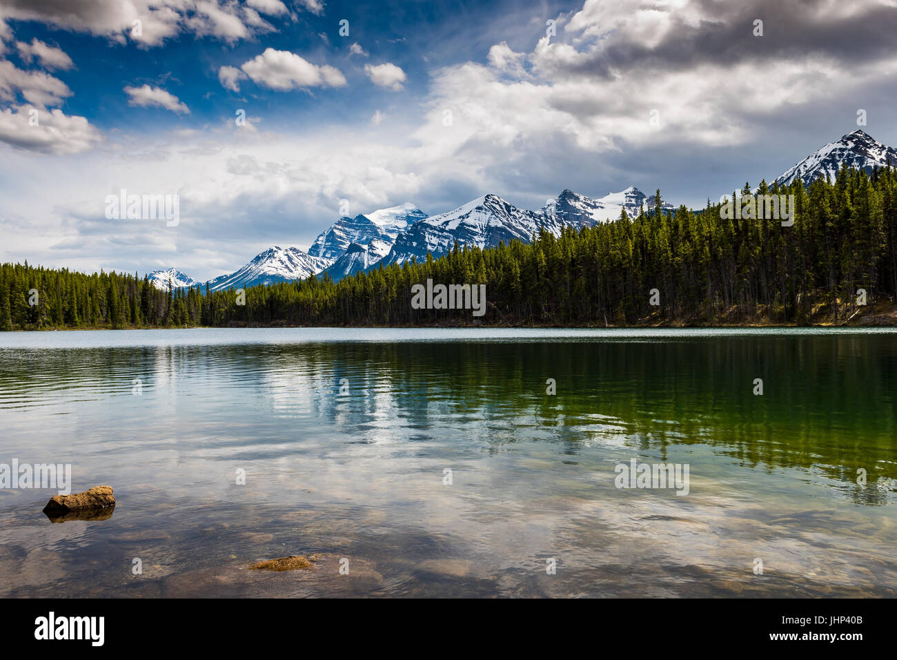 Scenic Herbert Lake Banff National Park Alberta Canada Stock Photo - Alamy