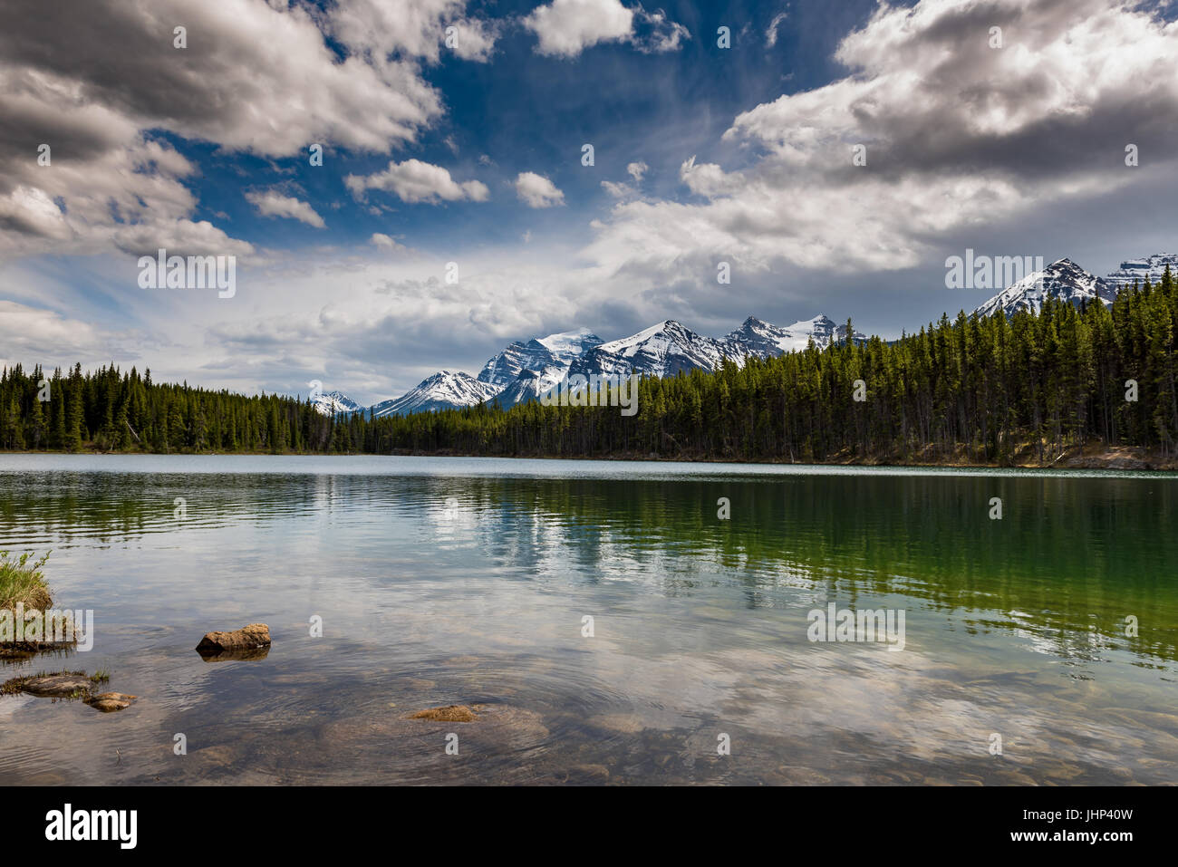 Scenic Herbert Lake Banff National Park Alberta Canada Stock Photo - Alamy