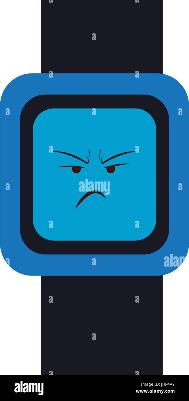 Angry emoticon face kawaii style hi-res stock photography and images ...