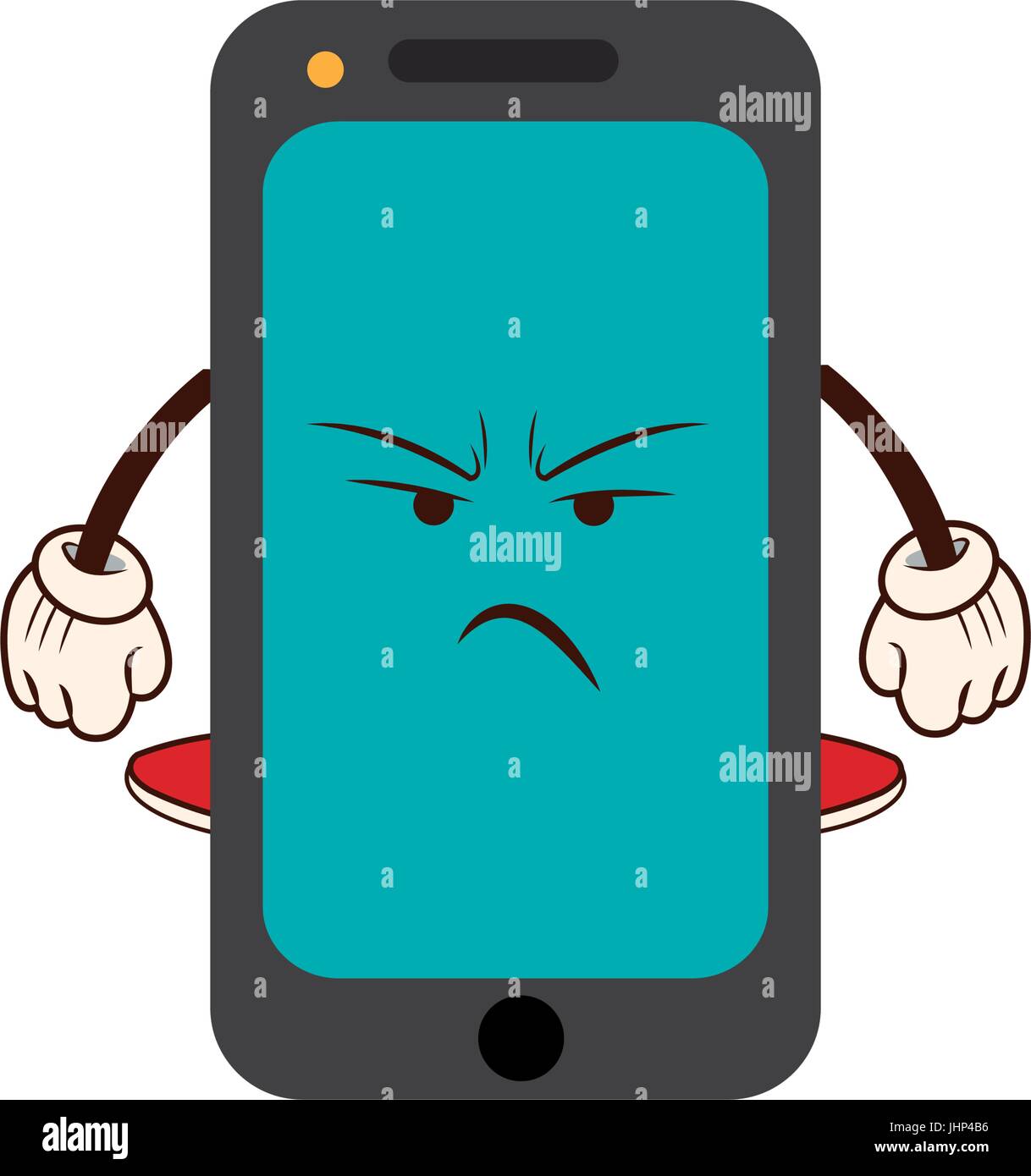 kawaii smartphone angry character cartoon Stock Vector Image & Art - Alamy