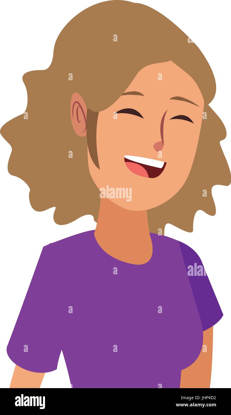 portrait young woman smile character Stock Vector Image & Art - Alamy