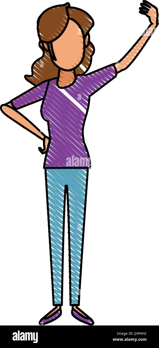 young woman standing cartoon image Stock Vector Image & Art - Alamy